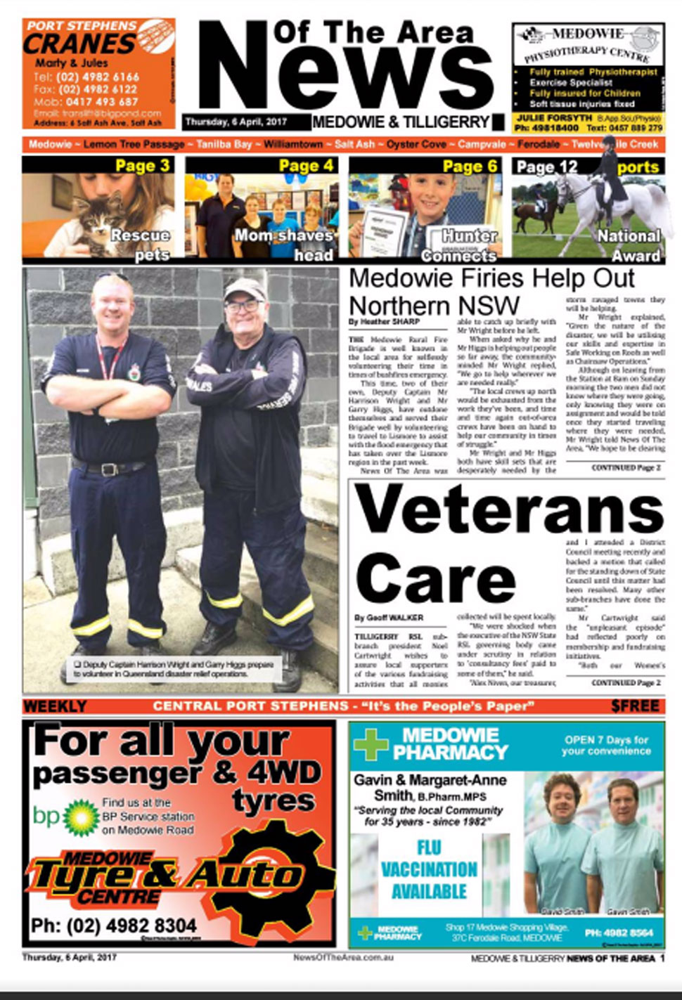 Medowie News Of The Area - 6 April 2017 - News Of The Area