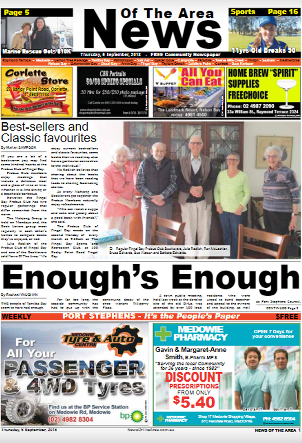 Raymond Terrace News Of The Area - 6 September 2018 - News Of The Area