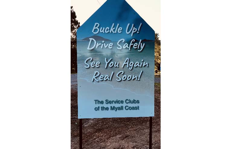 New welcome sign for Tea Gardens – Hawks Nest volunteer organisations ...